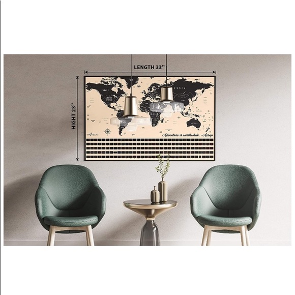 Wall Decor | Scratch Off Map Of The World New Scratch Off Map | Poshmark